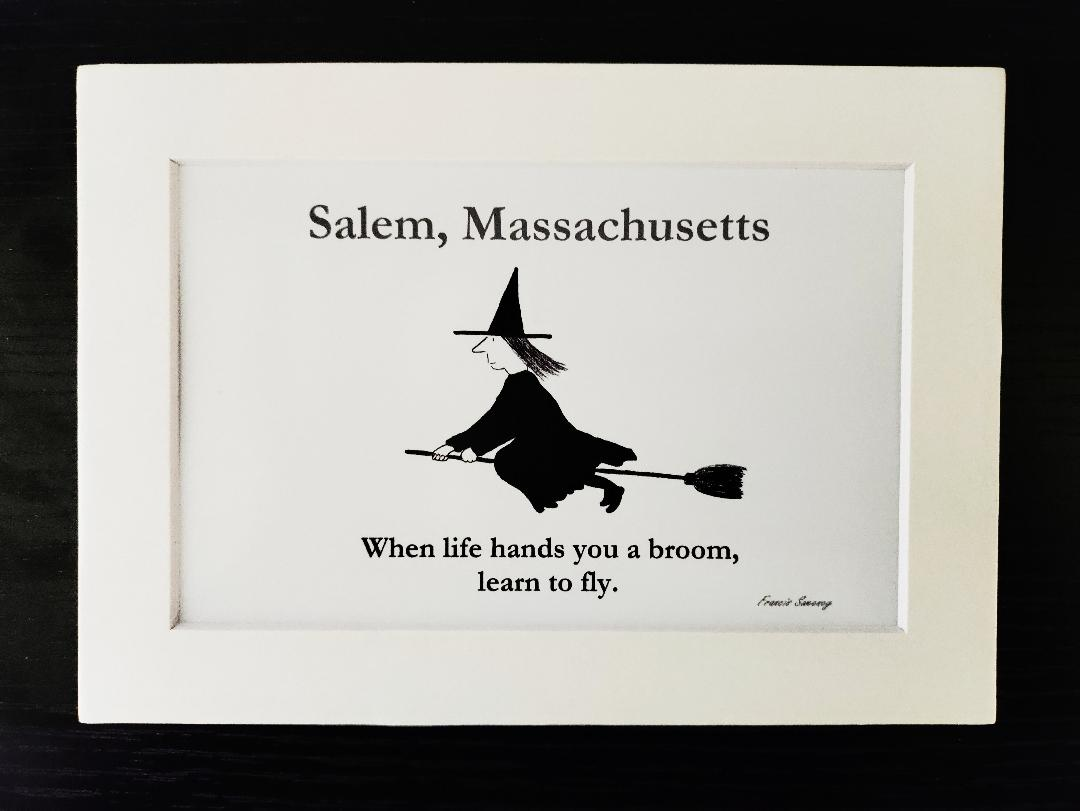 5x7 White Matte Framed Witch City Cartoon Prints. – Page 2 – Witch City ...