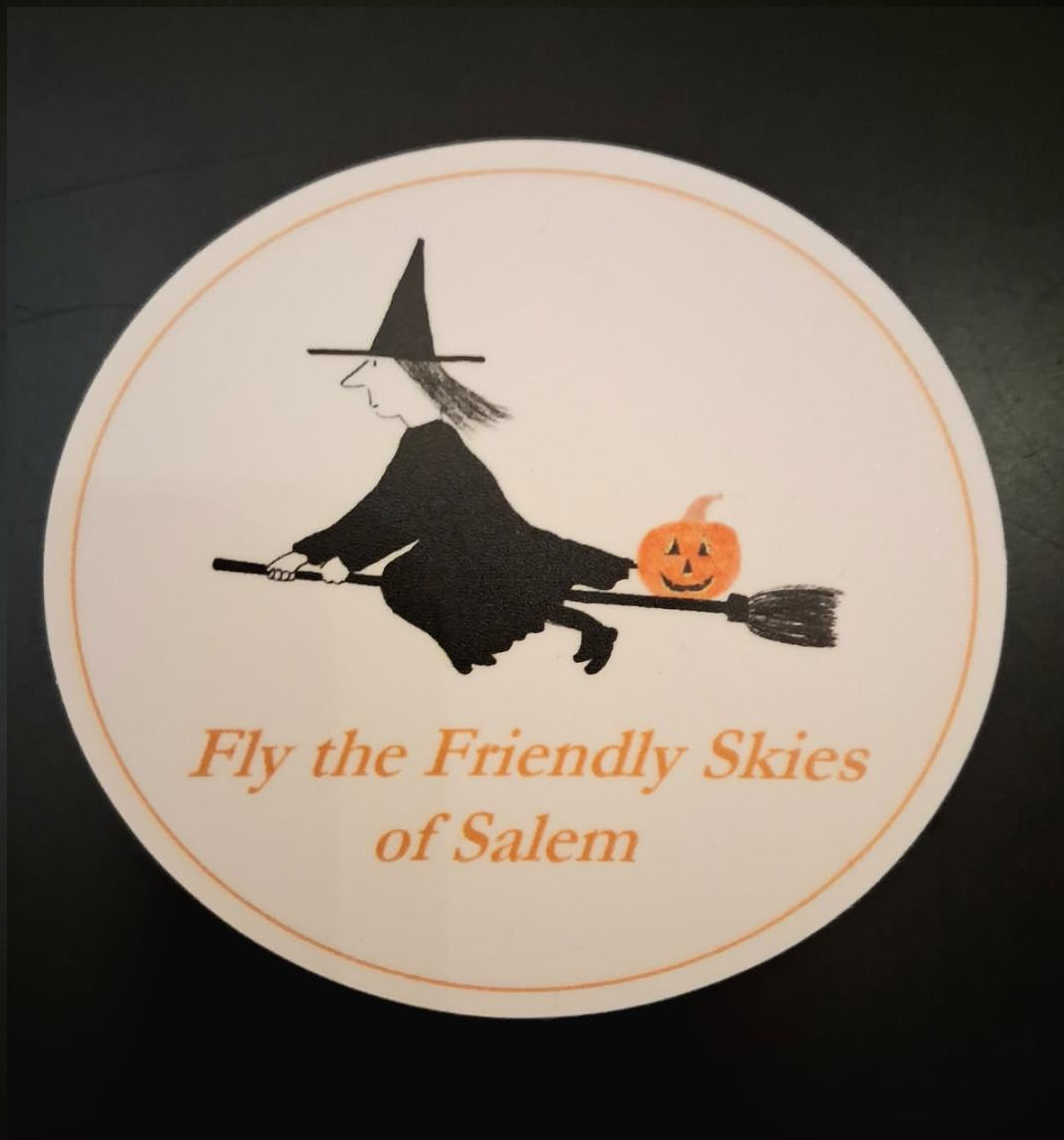 "Fly the Friendly Skies of Salem" Die cut vinyl sticker. 2 3/4"H x 3"W ...